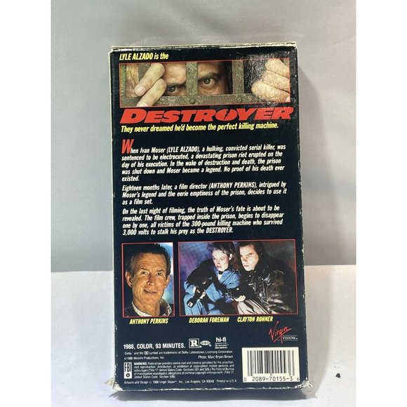 Media | Destroyer Vhs 1988 Lyle Alzado Virgin Vision Vhs Video Tape ...